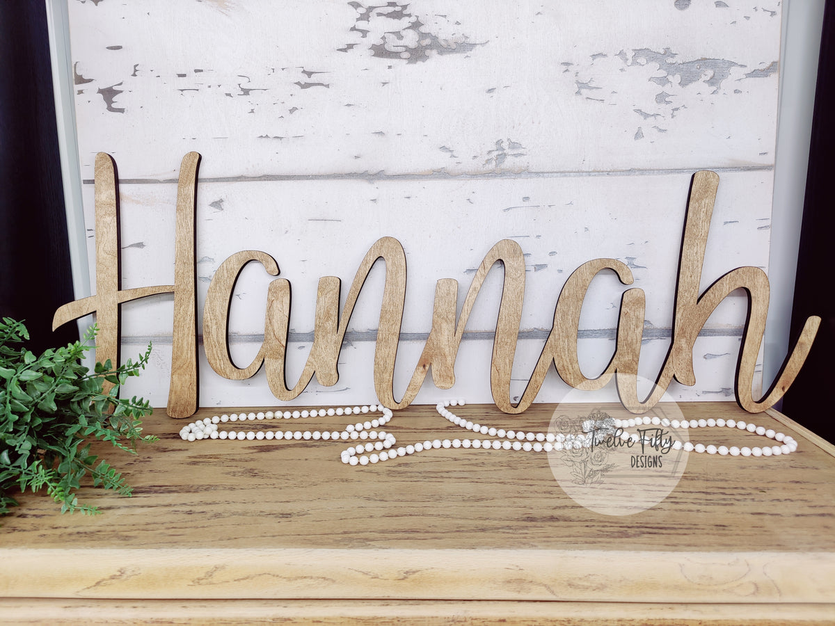 Custom Name Sign, Nursery Name Sign, Cutout Word/Phrase – 1250-Designs